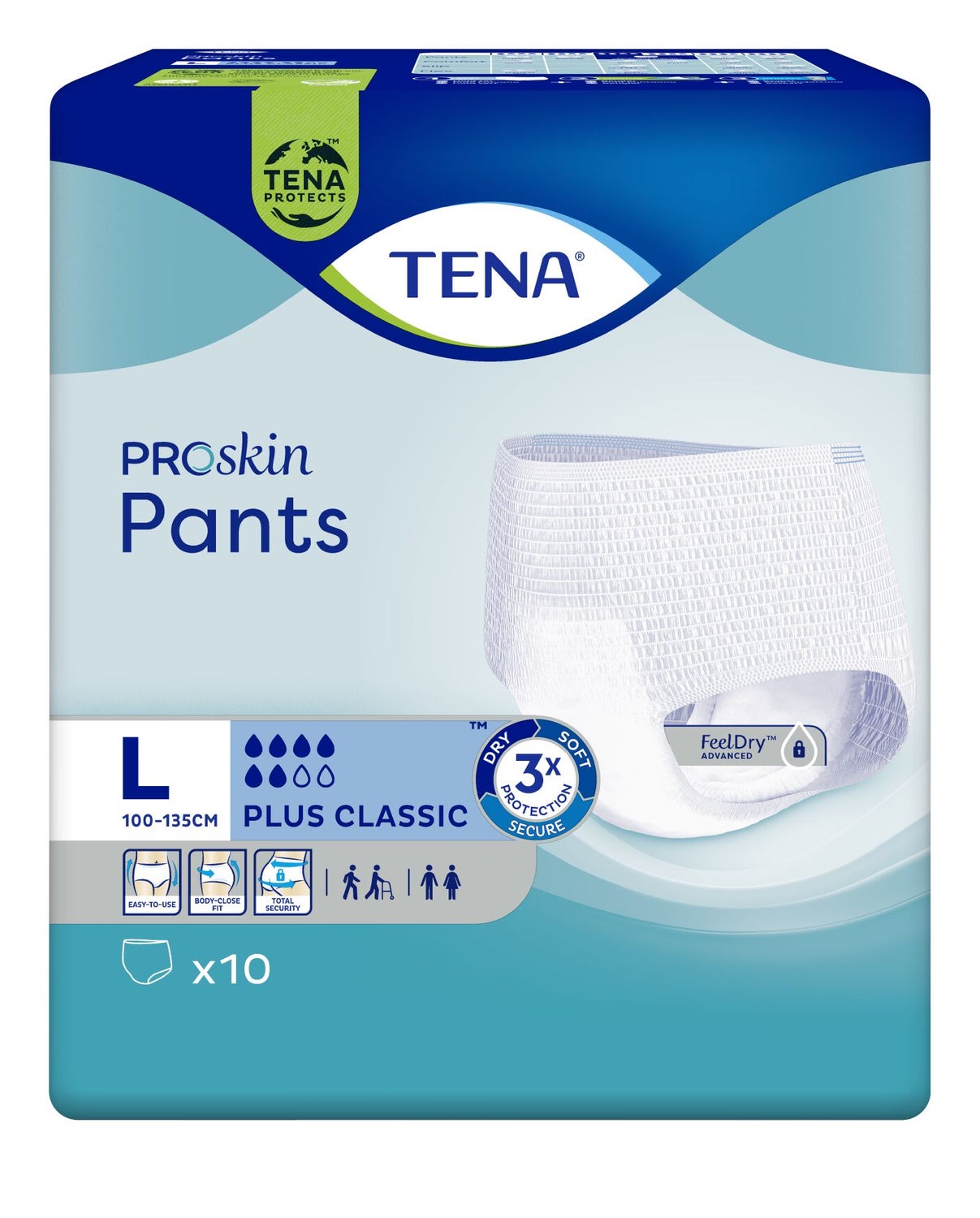 TENA ProSkin Pants Plus L 10 kpl/pkt | Paperplast Oy